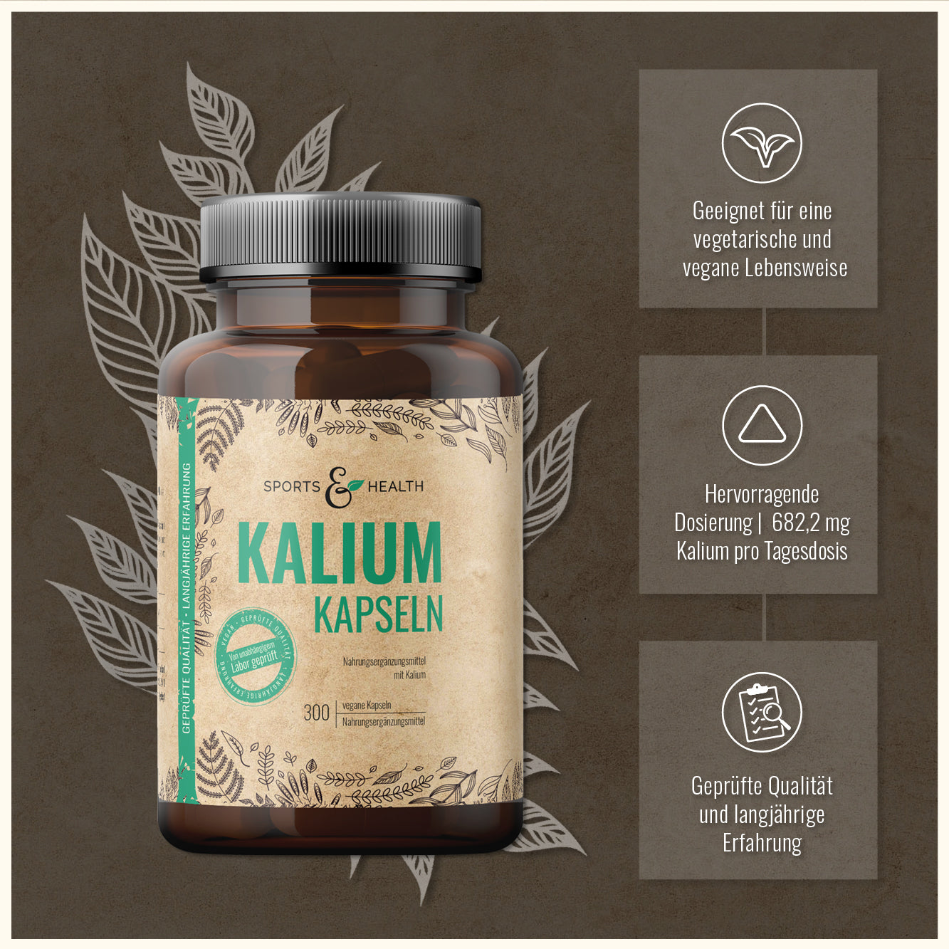 Kalium Kapseln von Sports&Health – Sports & Health Shop